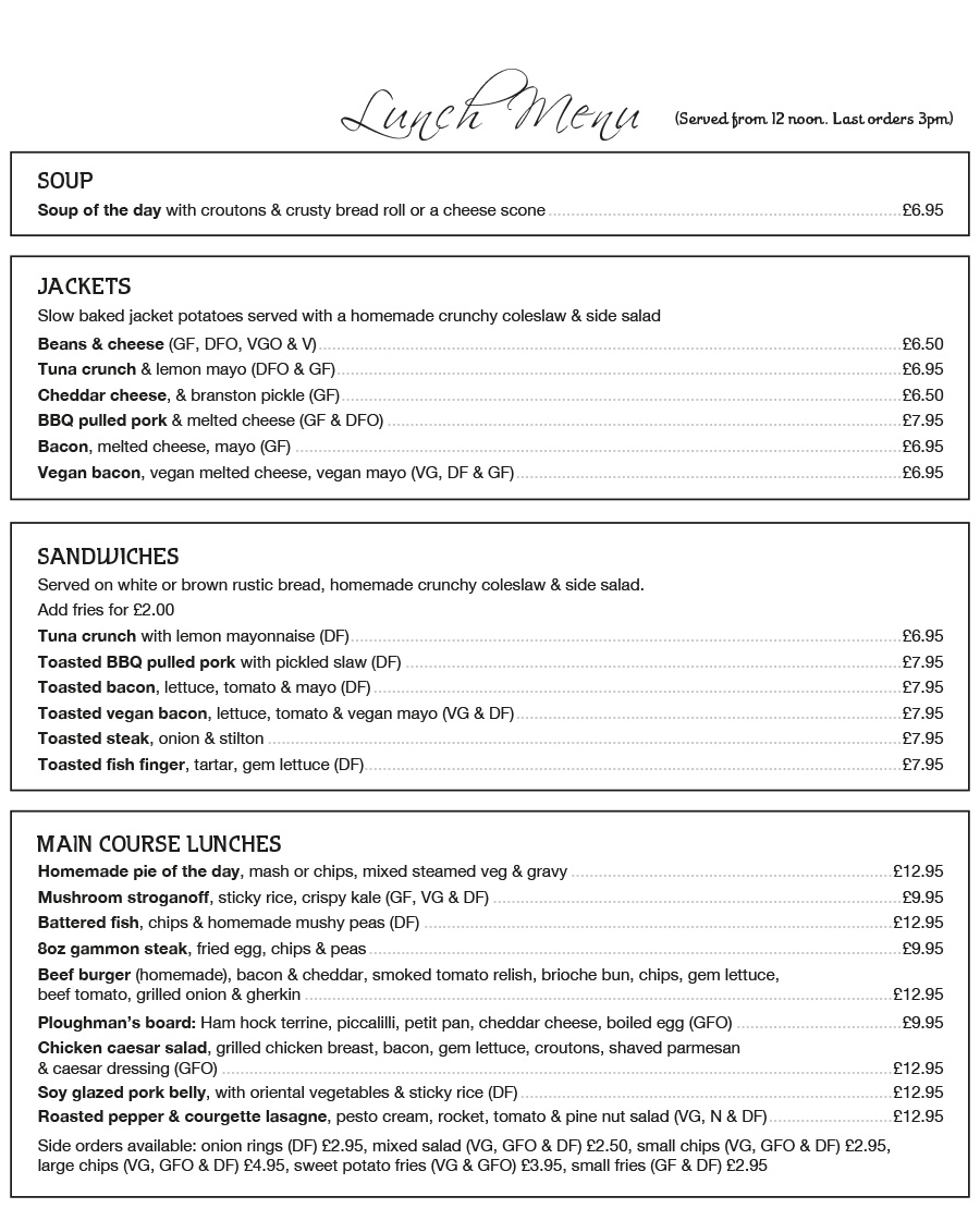 The Red Carpet Cinema and Cafe Bar - Menu Page 2